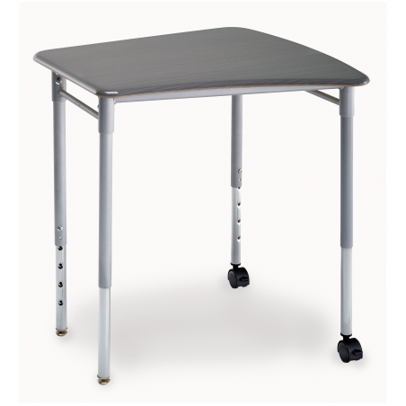 Alumni FLOW Student Desk with Metallic Base with Grey Spectrum Hard ...