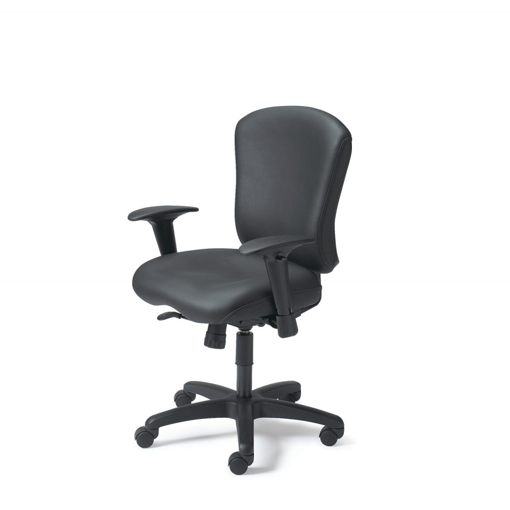 Quick Ship: Impress Task Seating T-Arm w Soft Knit Upholstery