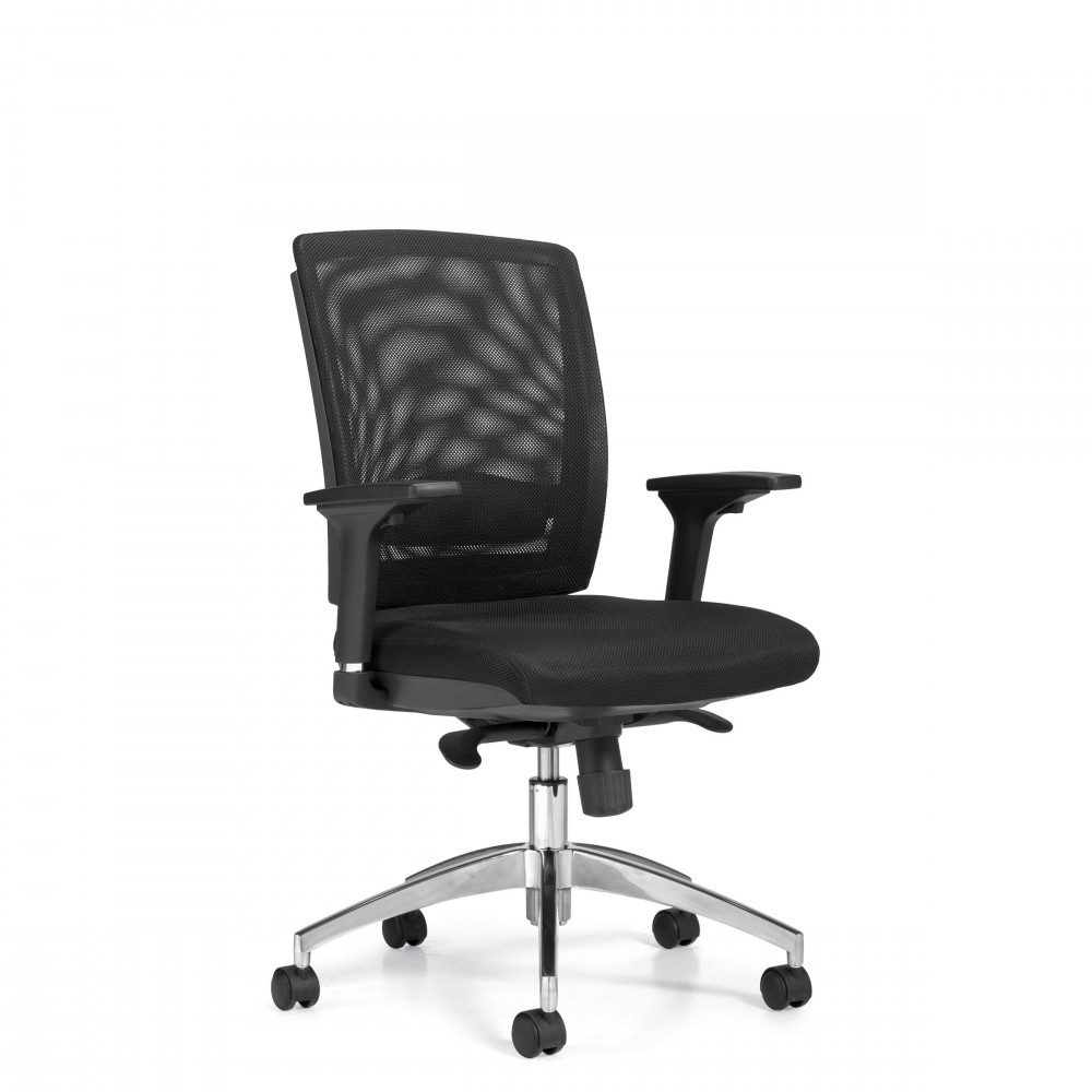 Black mesh back with breathable Black air mesh fabric seat