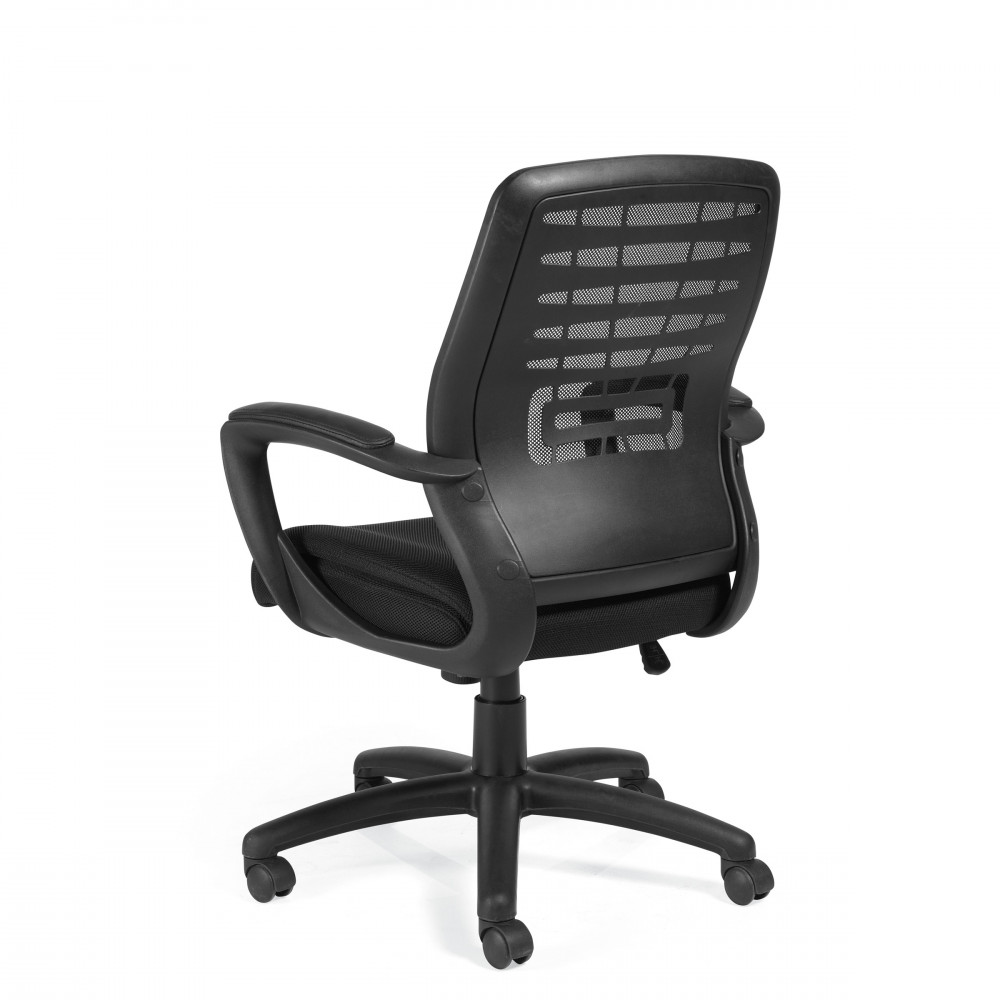 Black mesh back with breathable Black mesh fabric seat